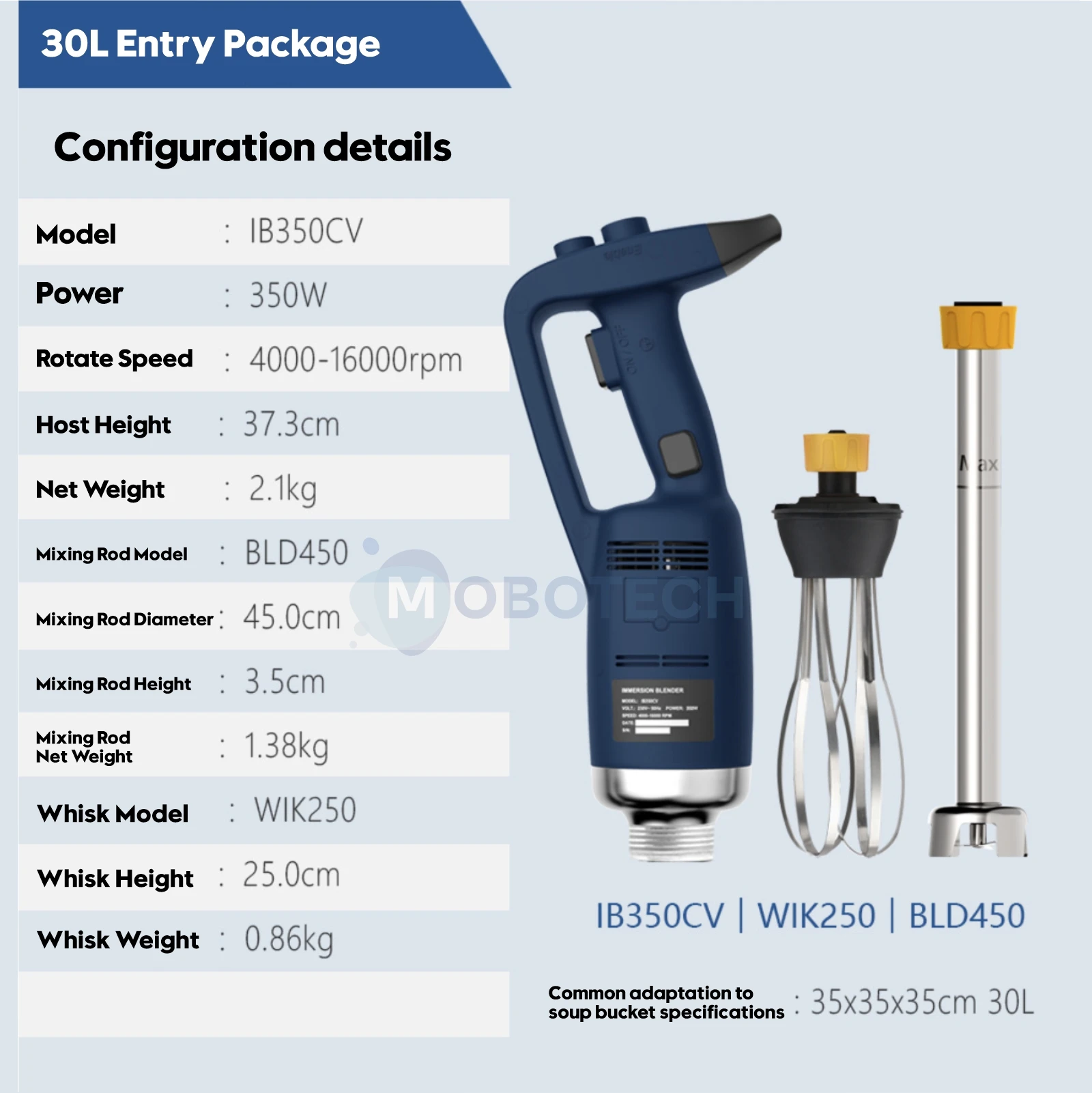 Electric Commercial Immersion Blender Hand Stick Blender Mixer Cuisine ...