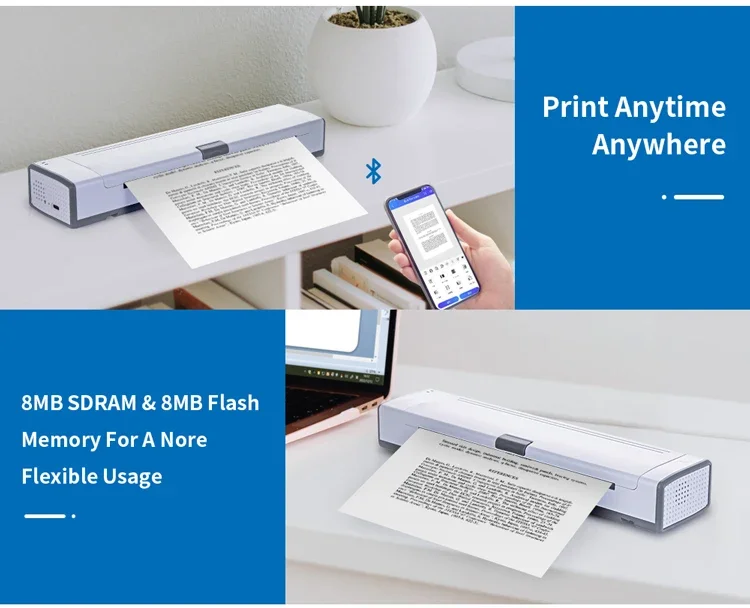 Mini Printer A4 Paper Size Bluetooth Thermal Printer| Alibaba.com