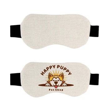 Custom Blank Sublimation Eye Mask Printing Sleeping Eyeshades Linen ...