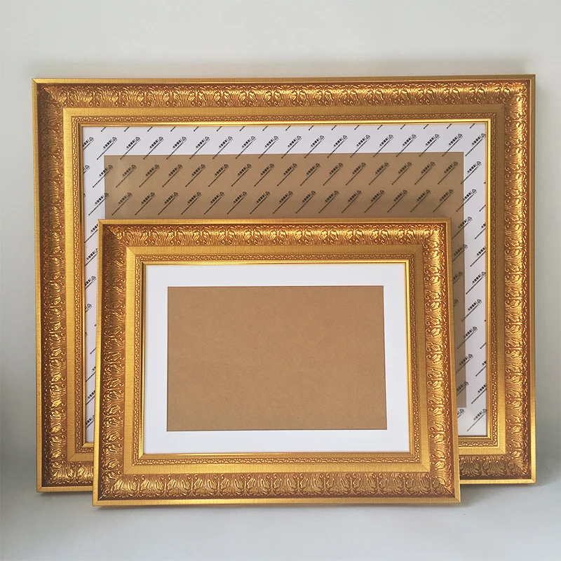 Luxurious Golden Polystyrene Photo Frames - Wall Mountable