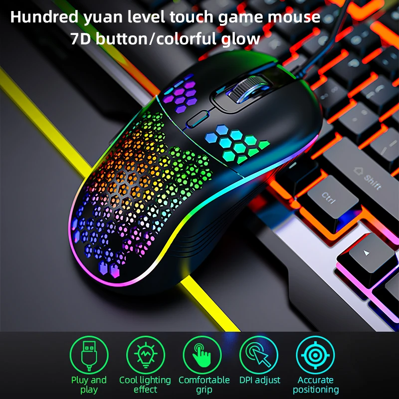 TMICE Wireless Gaming Mouse - 6D 7200DPI Optical Sensor