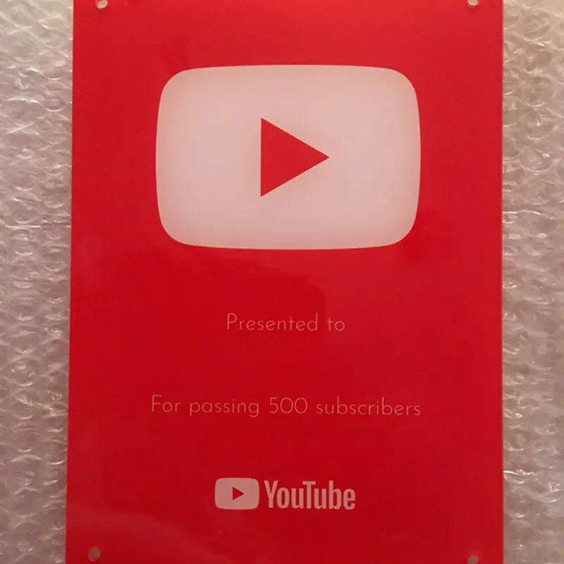 Custom Acrylic Youtube Play Button Plaque - Content Creator Award