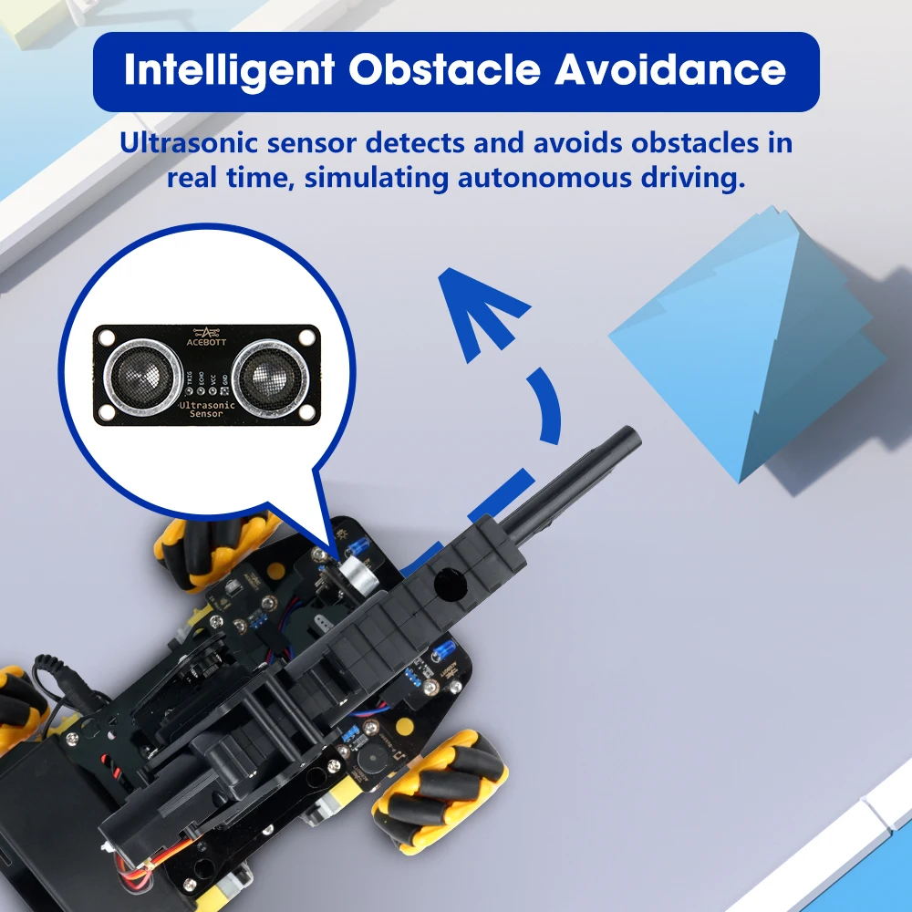 ACEBOTT Stem Education Robot Water Polo Launcher Car Set Coding DIY Toy ...