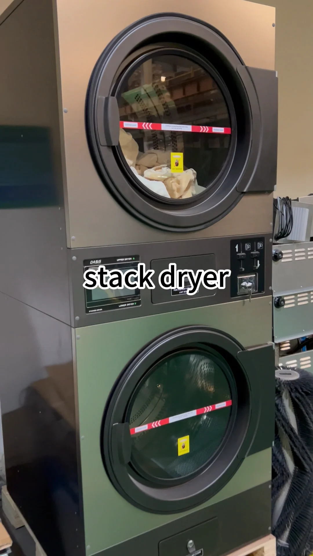 Laundry Equipment Vended Stack Dryer 15kg Coin Operated Commercial ...