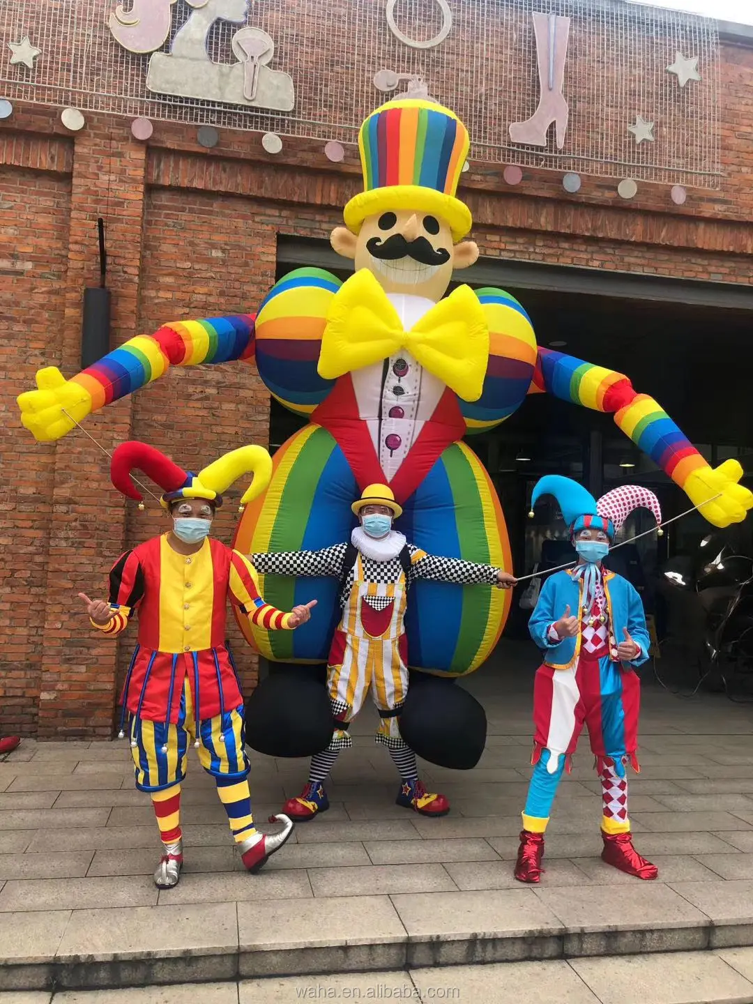 Customized Inflatable Clown Cartoon Costume Puppet For Carnival Parade ...
