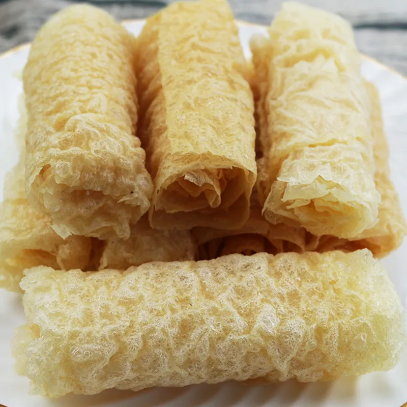 Haccp Certified Cantonese Style Instant Food Golden Fried Dry Bean Curd Sheet Roll For Hk - Buy ...