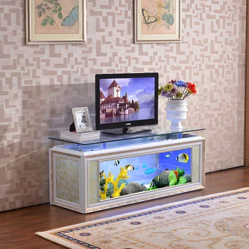 European-style Tv Cabinet Ecological Fish Tank Aquarium Glass Bar ...