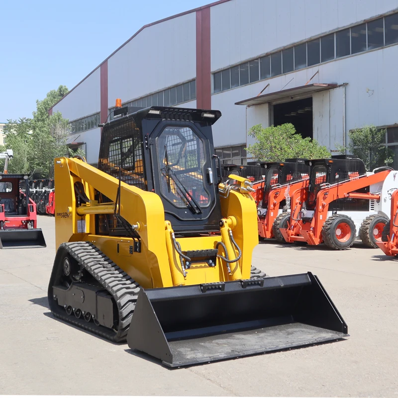 1 Ton Large skid steer loader High quality 1.5 Ton Diesel skid steer ...