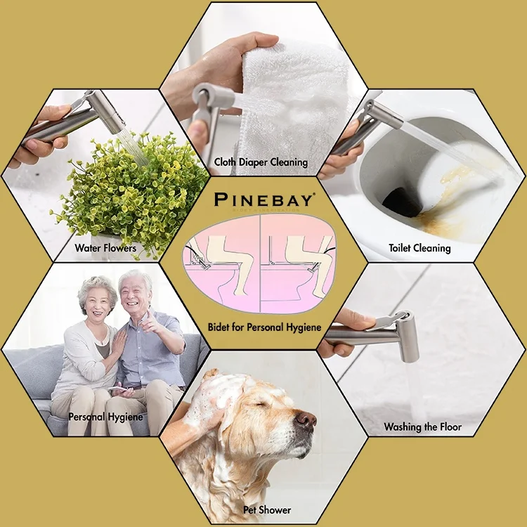 Pinebay New Trend Brass Wc Toilet Bidet Attachment Water Pressure ...