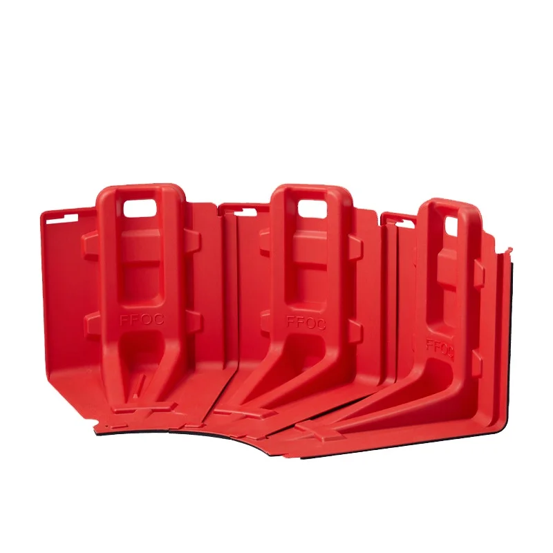 Red Abs Inward Curved Flood Barrier Urban Flood Control School Site ...