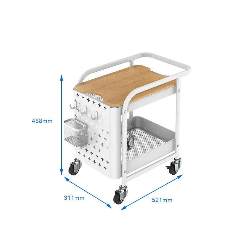 Creative Cavity Board Storage Rack Trolley Kitchen Bathroom Steel Multi ...