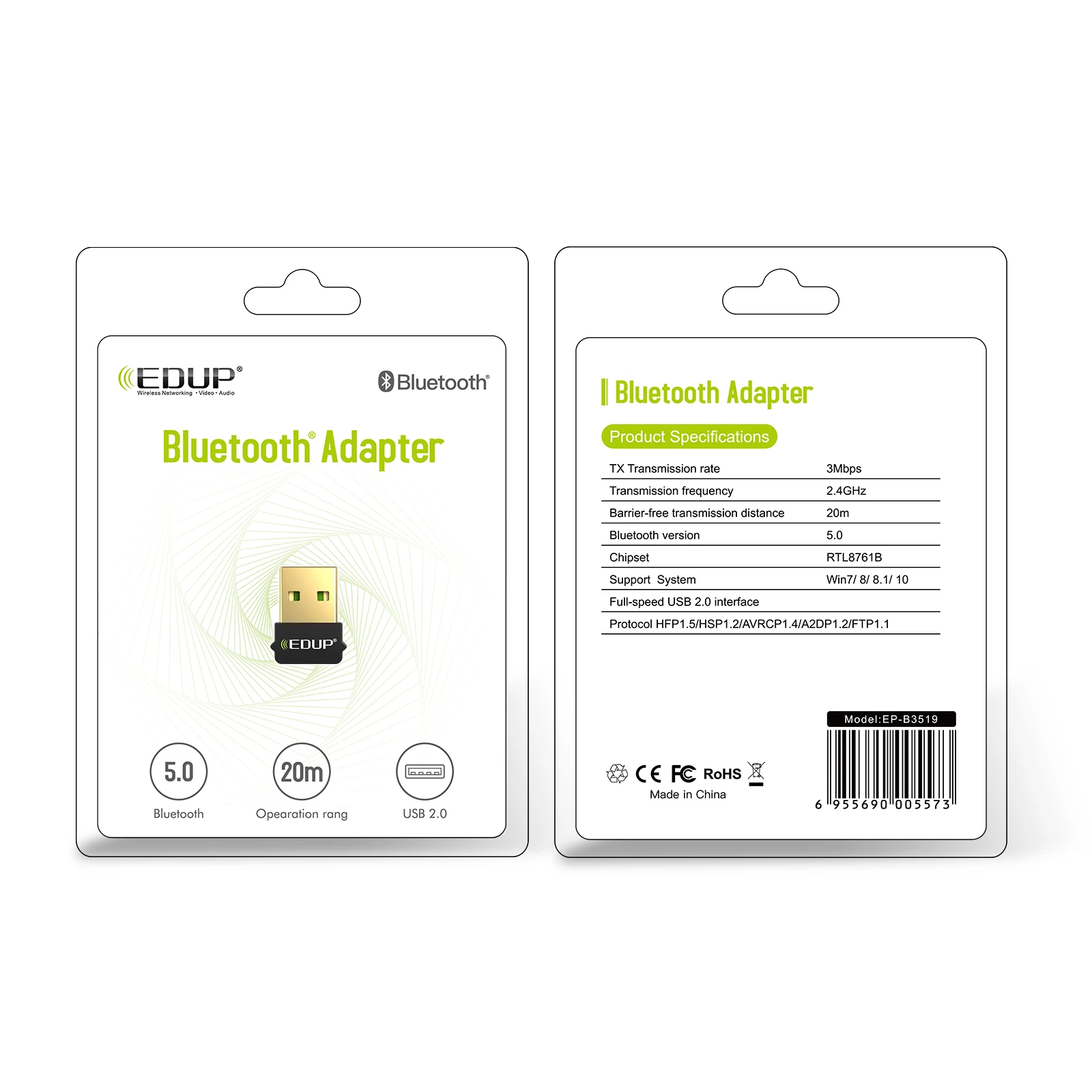 Usb Bt5.1 Adapter Transmitter Bluetooth Receiver Audio V5.1 Bluetooth ...