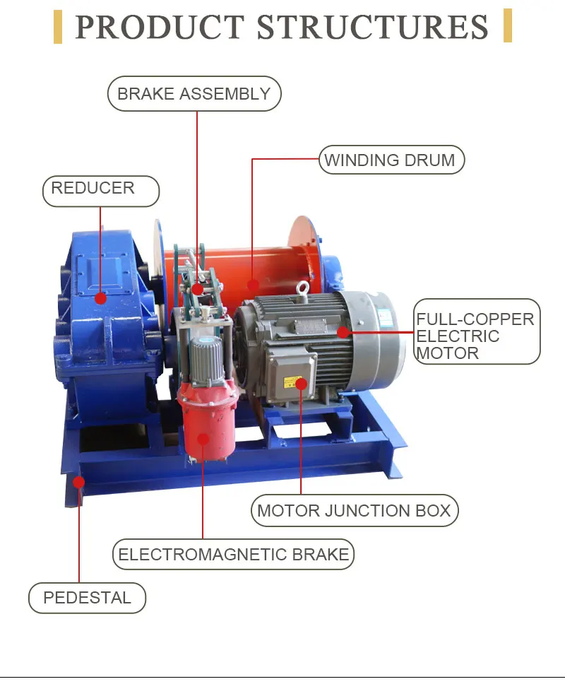 Portable 5 Ton Hydraulic Winch for Car Boat Anchors 10T Capstan Wire ...