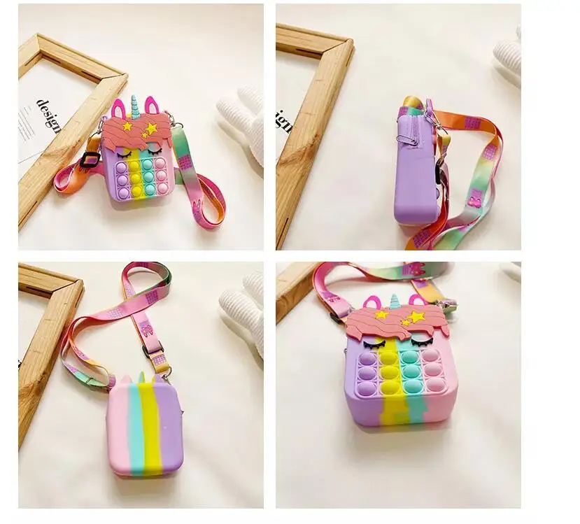 Cute Popit Coin Purse Wallet with Zipper Closure Fidget Sensory Push ...