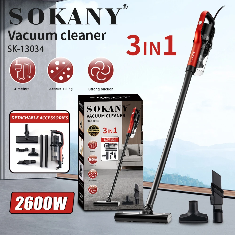 3-in-1 Corded Vacuum Cleaner - Handheld, Upright & Multi-Use with Self ...