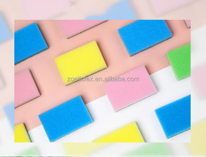 Durable Dishwashing Sponge with Double Side Scouring Pad