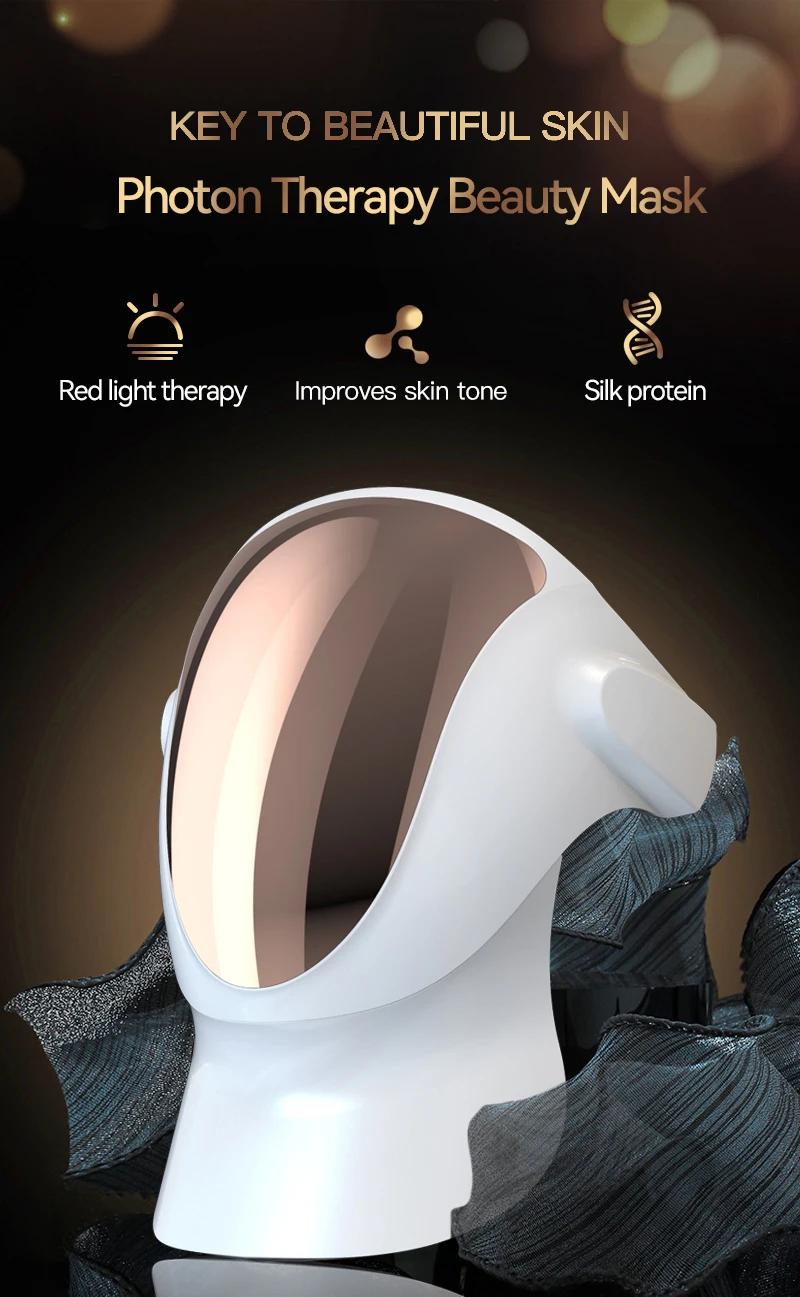 Photon Led Face Facial Mask Near Infrared and Red Light Therapy Mask ...