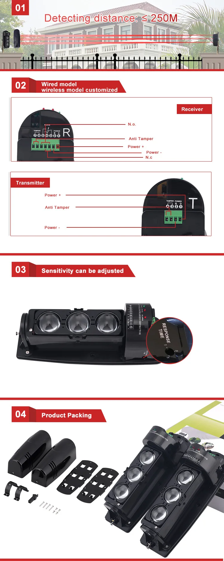 Triple Infrared Beams Sensor Infrared Beam Barrier Detector - Buy Triple Infrared Beams Sensor ...