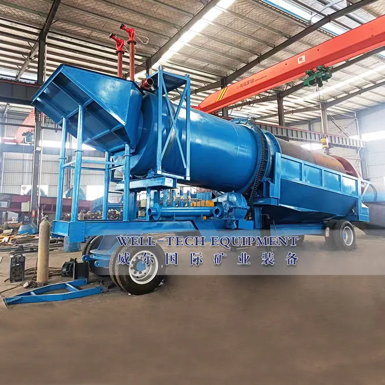 Alluvial Gold Mining Washing Plant - Trommel Rotary Scrubber
