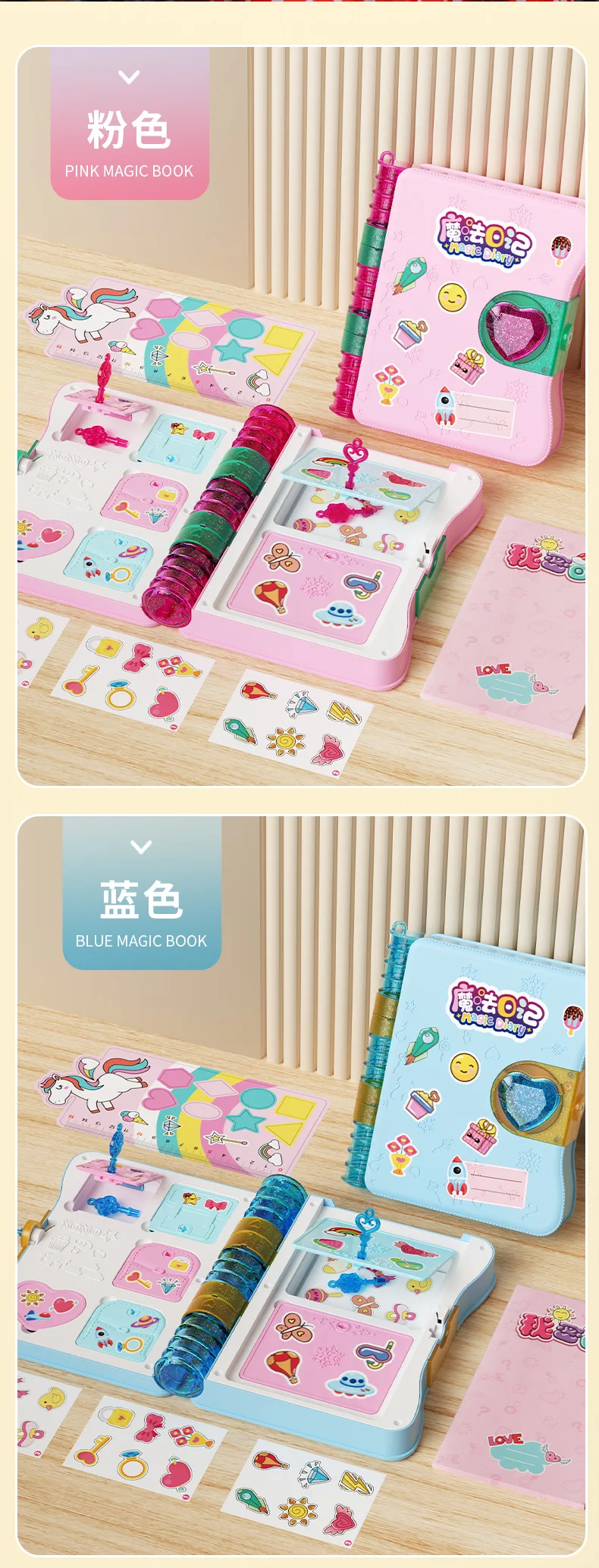 Magic Book Surprise Magic Box Toy for Girls 3-6 Years