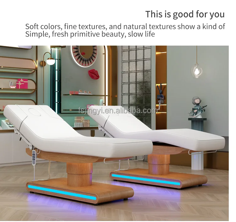Factory Price White Electric Eyelash Beauty Massage Table Spa Facial ...