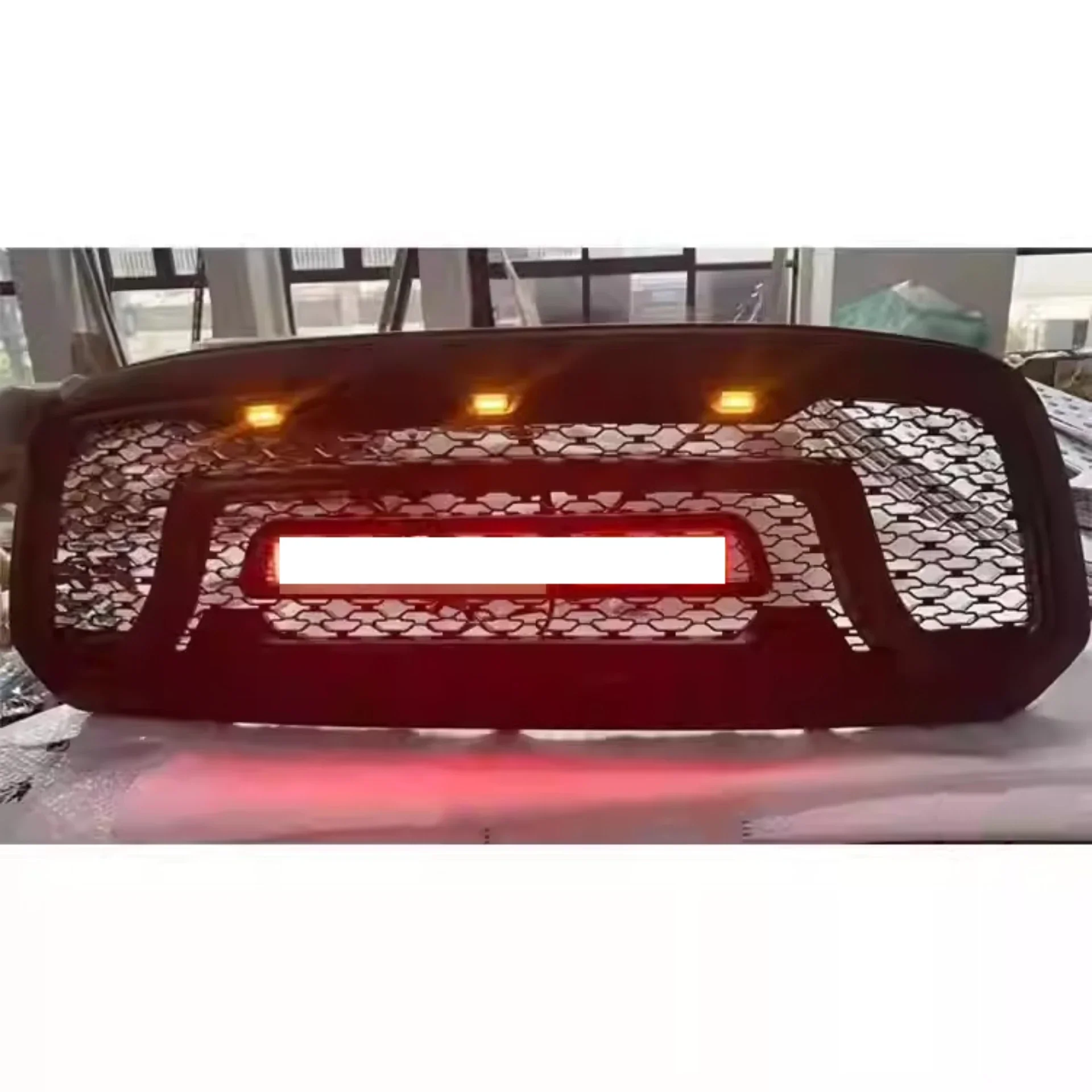 Body Kit Grill Mask Grid With Light Radiator Grille Assembly For Dodge ...