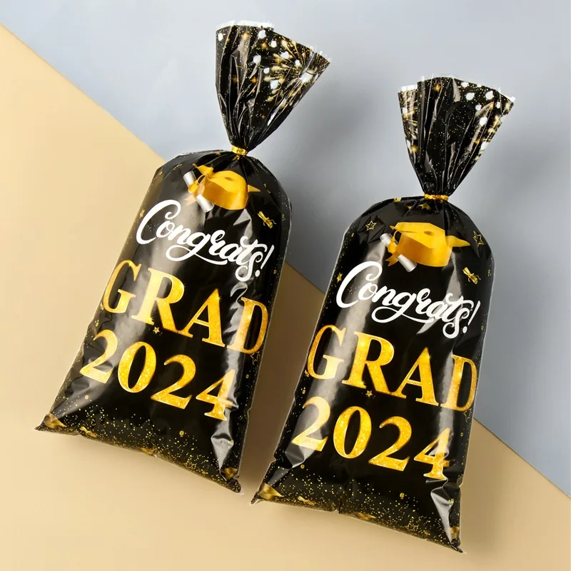 Graduation Cellophane Treat Bags Congrats Graduates Candy Bags Plastic ...