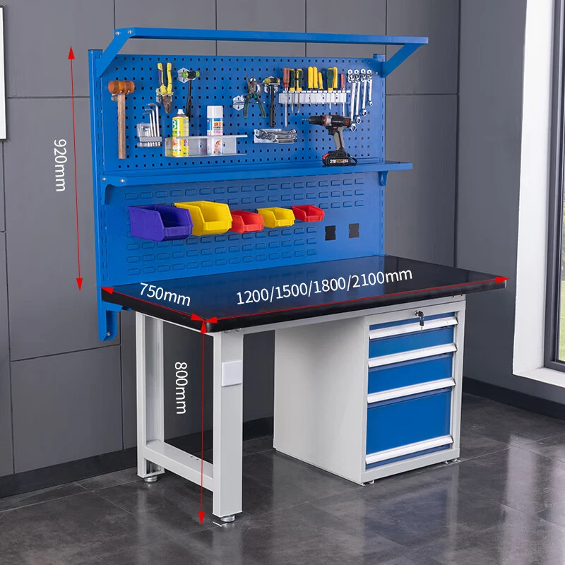 New Design With Storage Cabinet Workbench Garage Workshop Tools Table ...