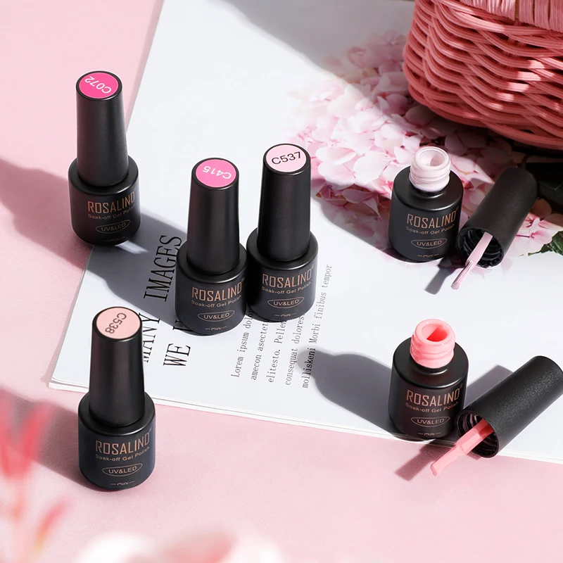 Rosalind Oem High Quality Private Label Long Lasting Soak Off Pink Pure ...