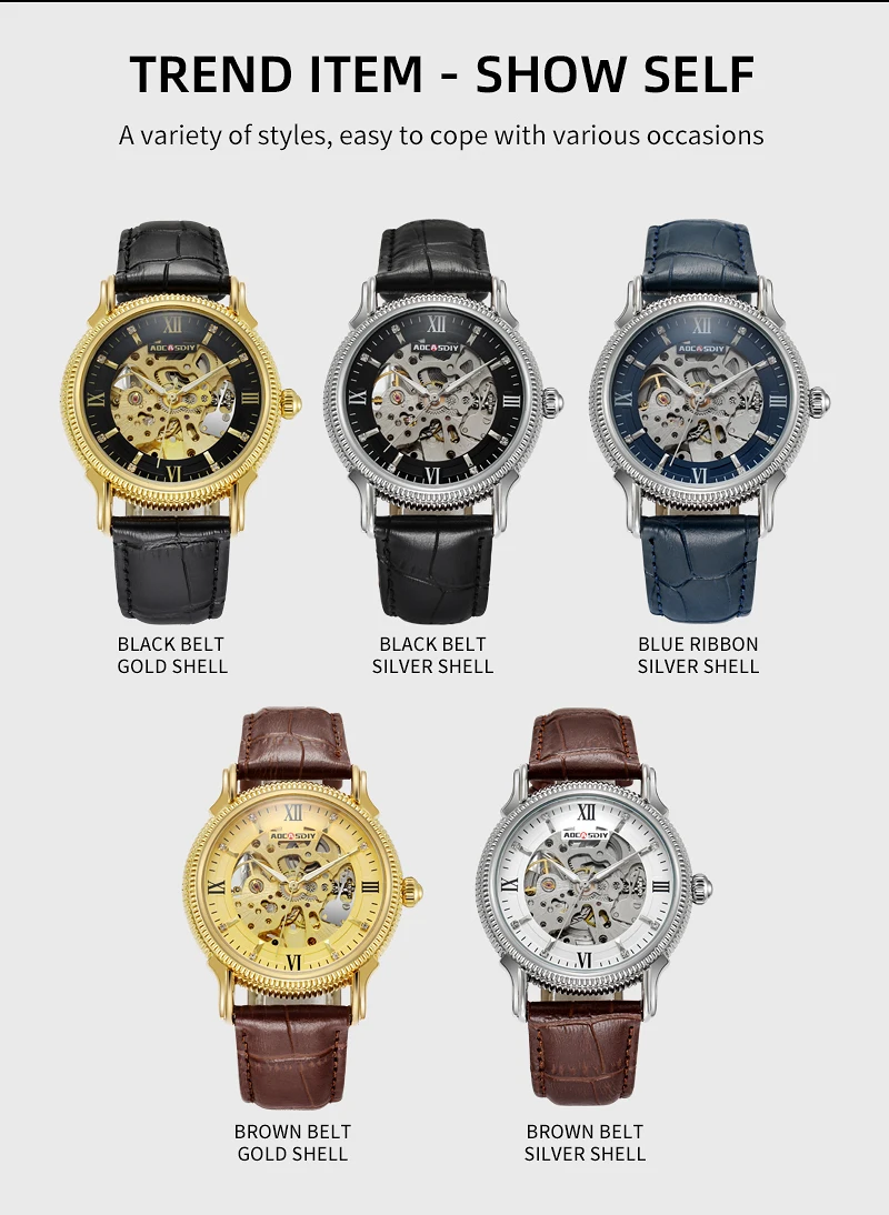 Aocasdiy High-end Brand Mechanical Men's Watch Waterproof Luminous ...