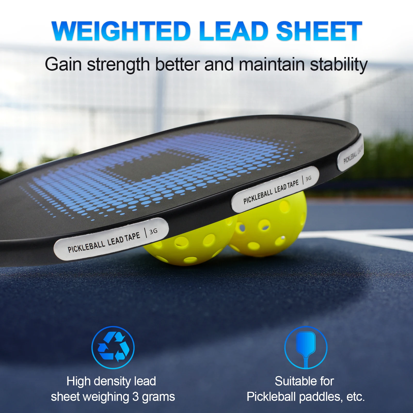 Pickleball Racket Lead Tape Weights - Adjust Paddle Balance