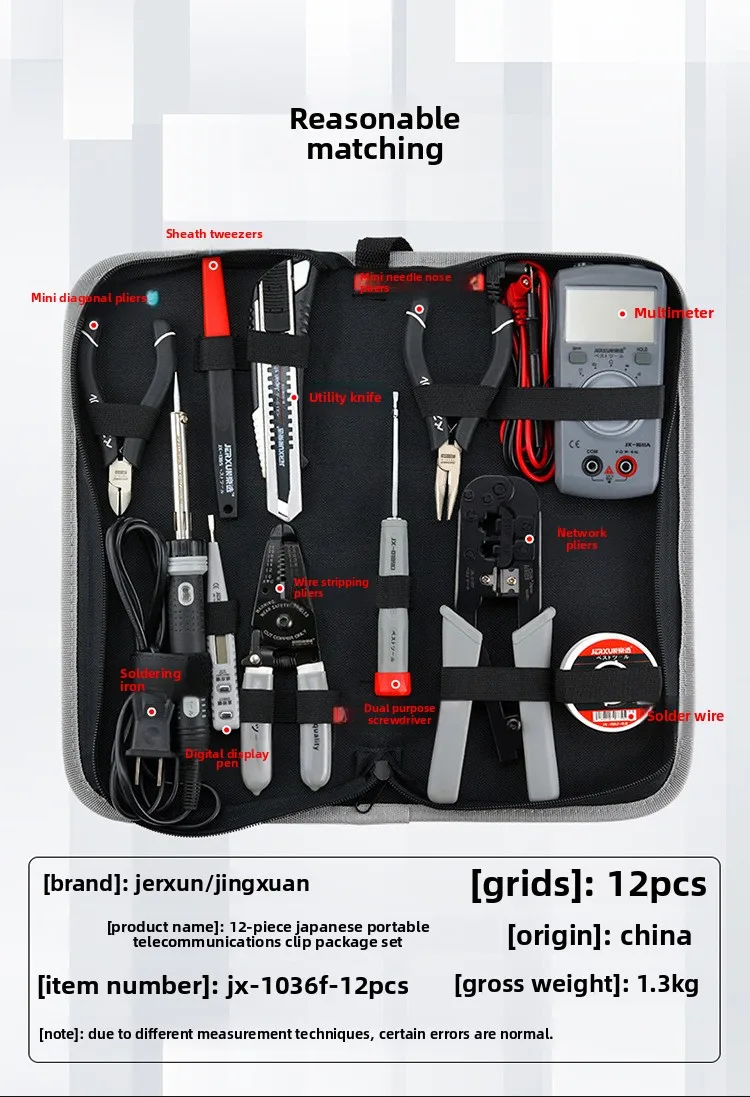 12-Piece Multi-Functional Hardware Tool Set for Computer Network System Installation Repair ...