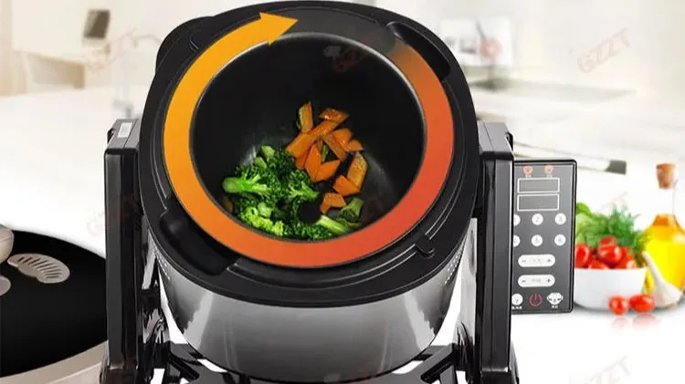 6l 9l Commercial Hotel Kitchen Automatic Rotary Stir Frying Machine ...