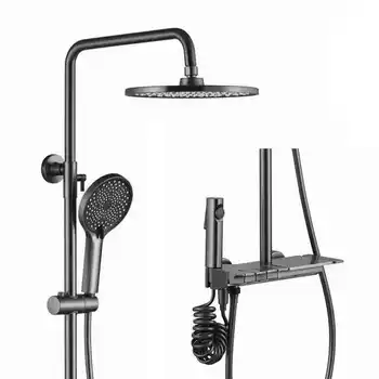 4 Water Outlet Modes Piano Shower Set Faucet Bathroom Shower Faucet ...