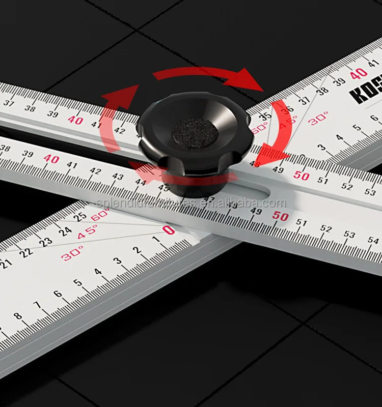 Adjustable T-Square Ruler Measuring Tools Multi-function Movable ...