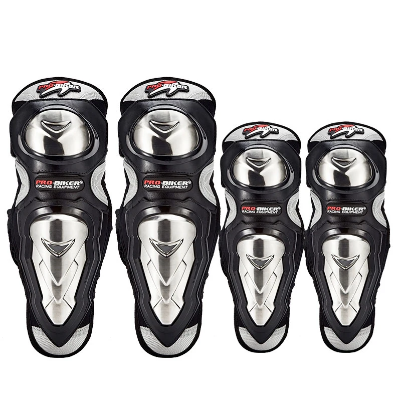 Motorcycle Protectors Knee Pads Elbow Pads Four-piece Stainless Steel ...