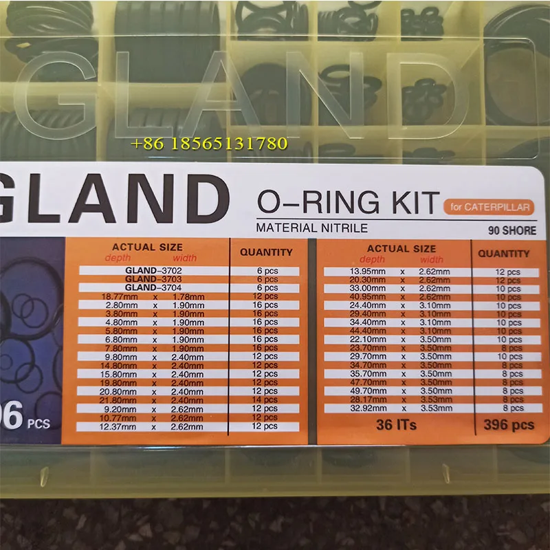 For Caterpillar O-ring Kit Rubber Seal Oring Box For Heat Resistance ...