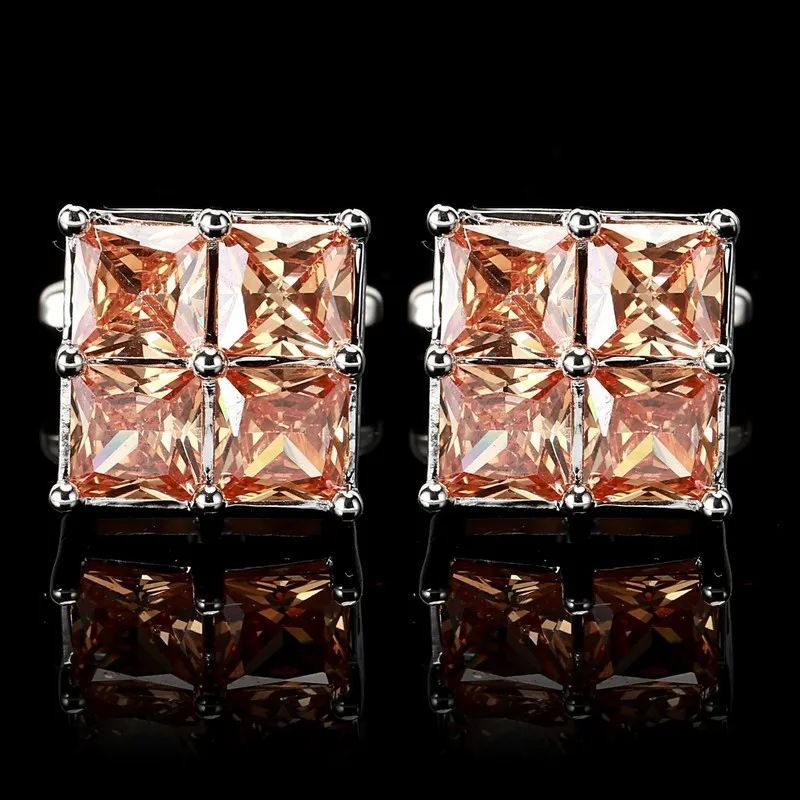 Cufflinks Men's Luxury Cuff link with Colorful ZIRCON Elegant Design ...