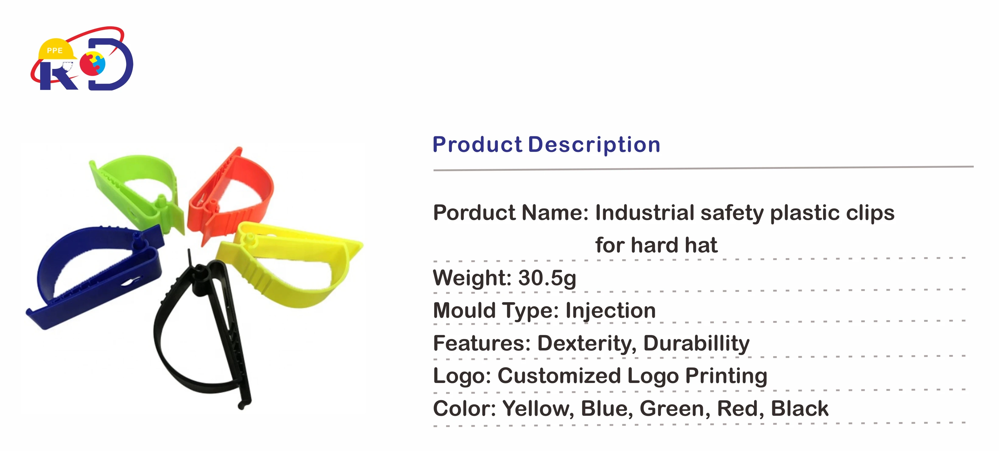 Industrial Safety Plastic Clips For Gloves Hard Hat Clip - Buy Plastic ...