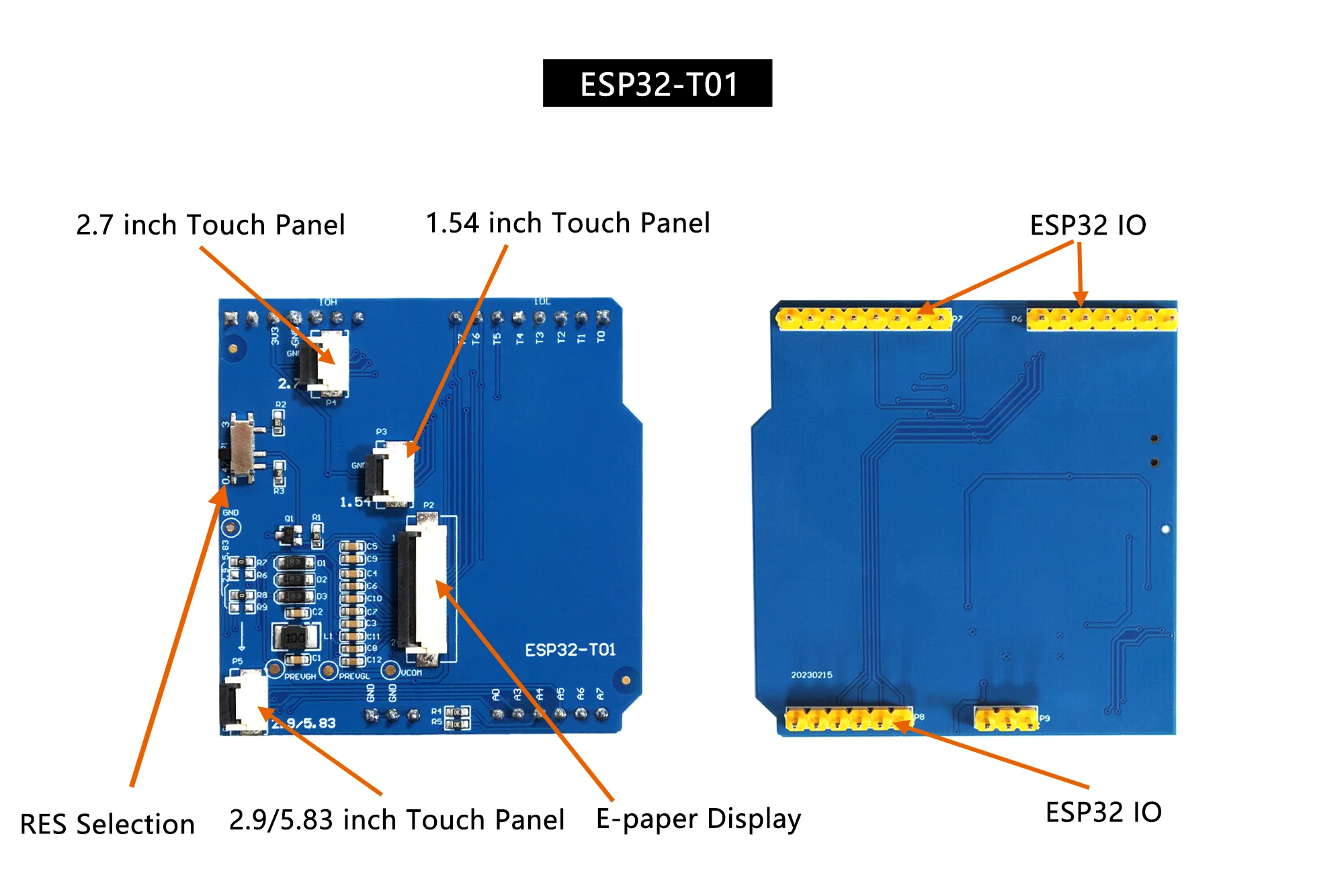 ESP32 Development Board with Type-C Interface for E-ink