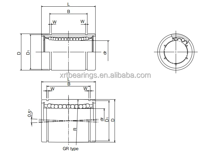 JAPAN NB Stainless Steel Linear Slide Bush Bearing SWS16-OP SWS20-OP ...