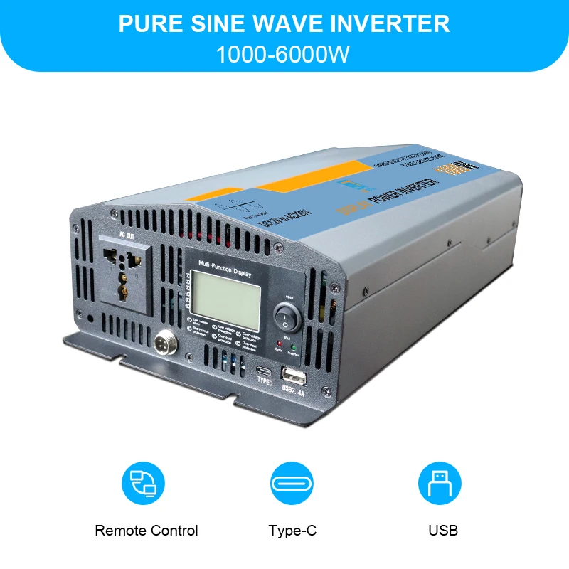 1KW 2KW 3KW Solar Power Inverter Multi Function Display Dc Power System ...
