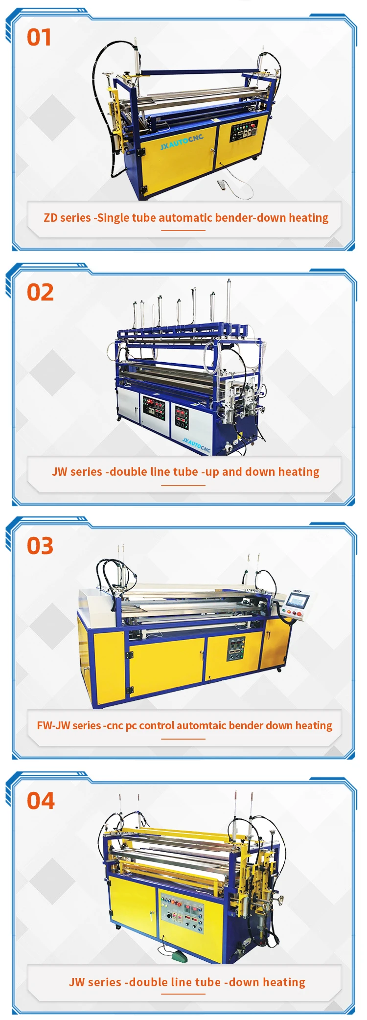 JX 1800 Plastic PVC PP Plexiglass ABS PC Bending Machine