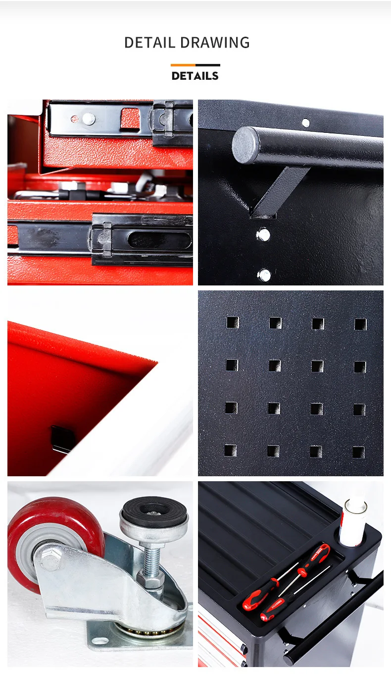 Heavy Duty Workshop Storage Cabinet - Tool Trolley on Wheels