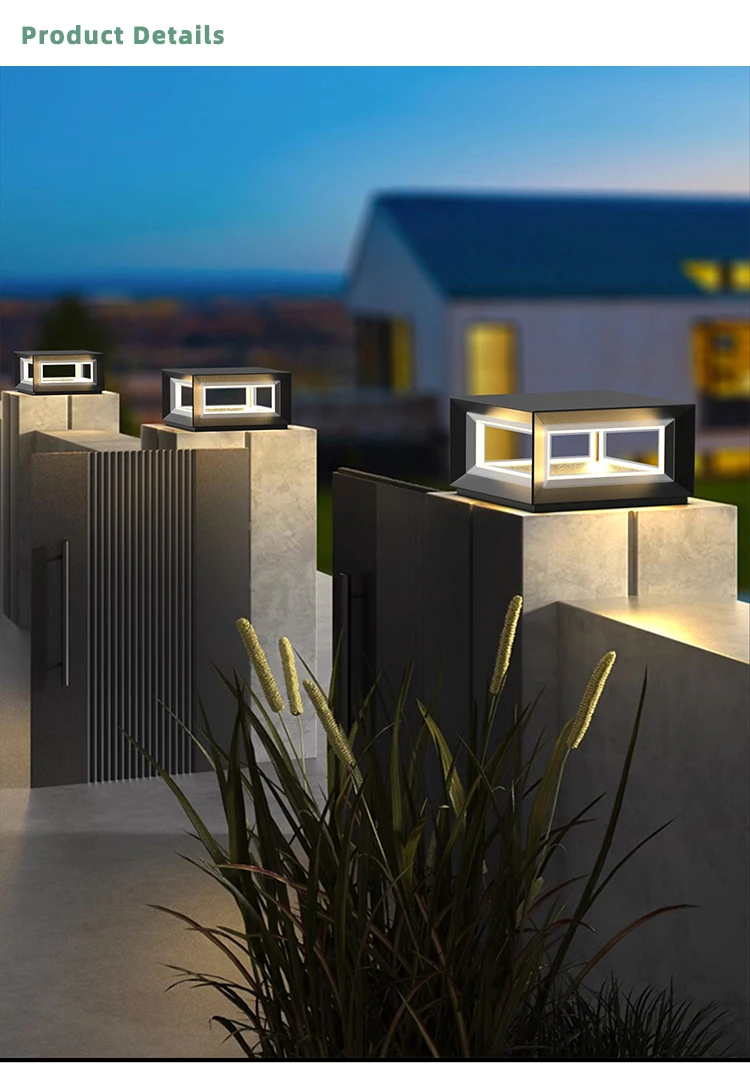 IP65 Waterproof Garden Fence Gate Lighting - LED Post Pillar Lights