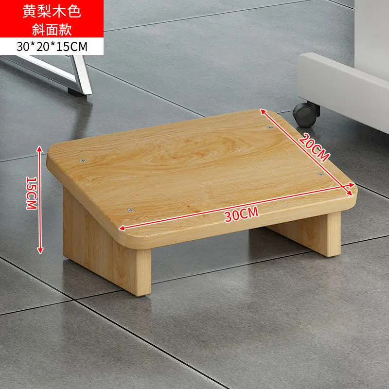 Wooden Under Desk Footrest,Office Nonslip Wooden Step Stool Foot Rest ...