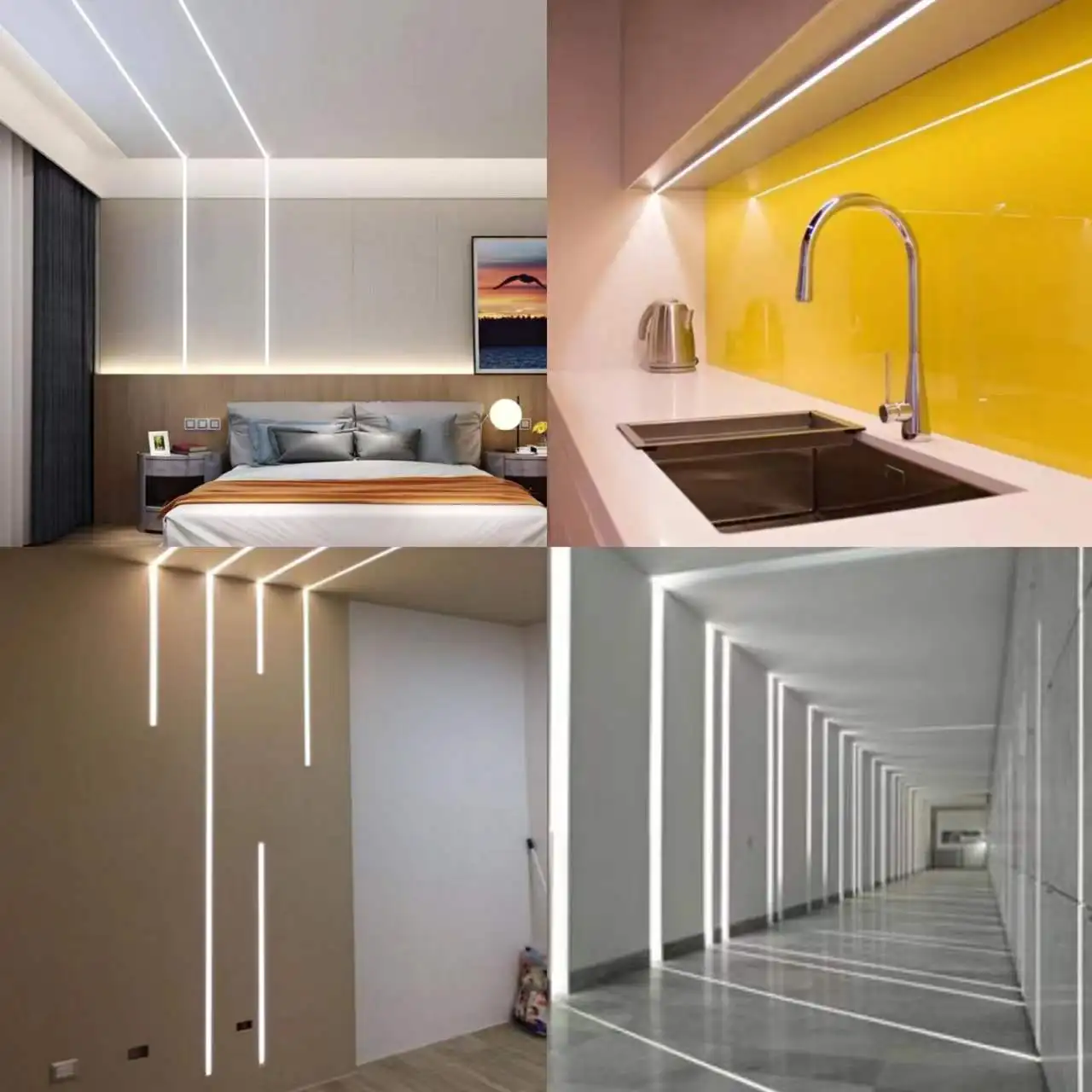 Customized Length Led Diffuser Channel Recessed Mounted Aluminium ...