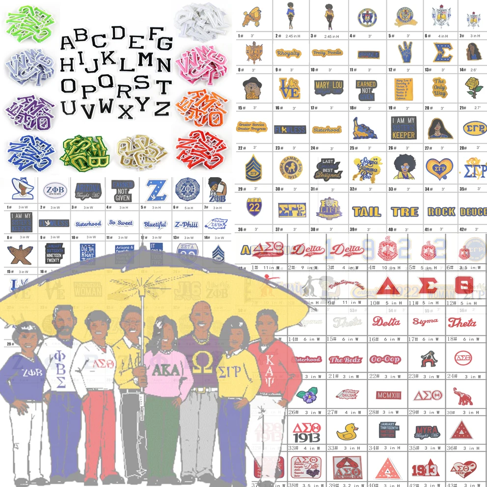 Custom Greek Letter Patches - Sorority and Fraternity