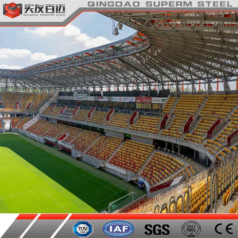 Prefabricated Space Frame Soccer Stadium Building Low Cost Football ...