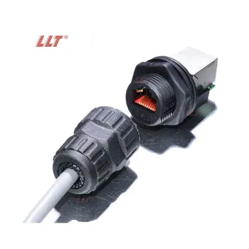 Llt Factory 8p 8c Ethernet Connector Rj45 Panel Mount Waterproof Ip67 ...